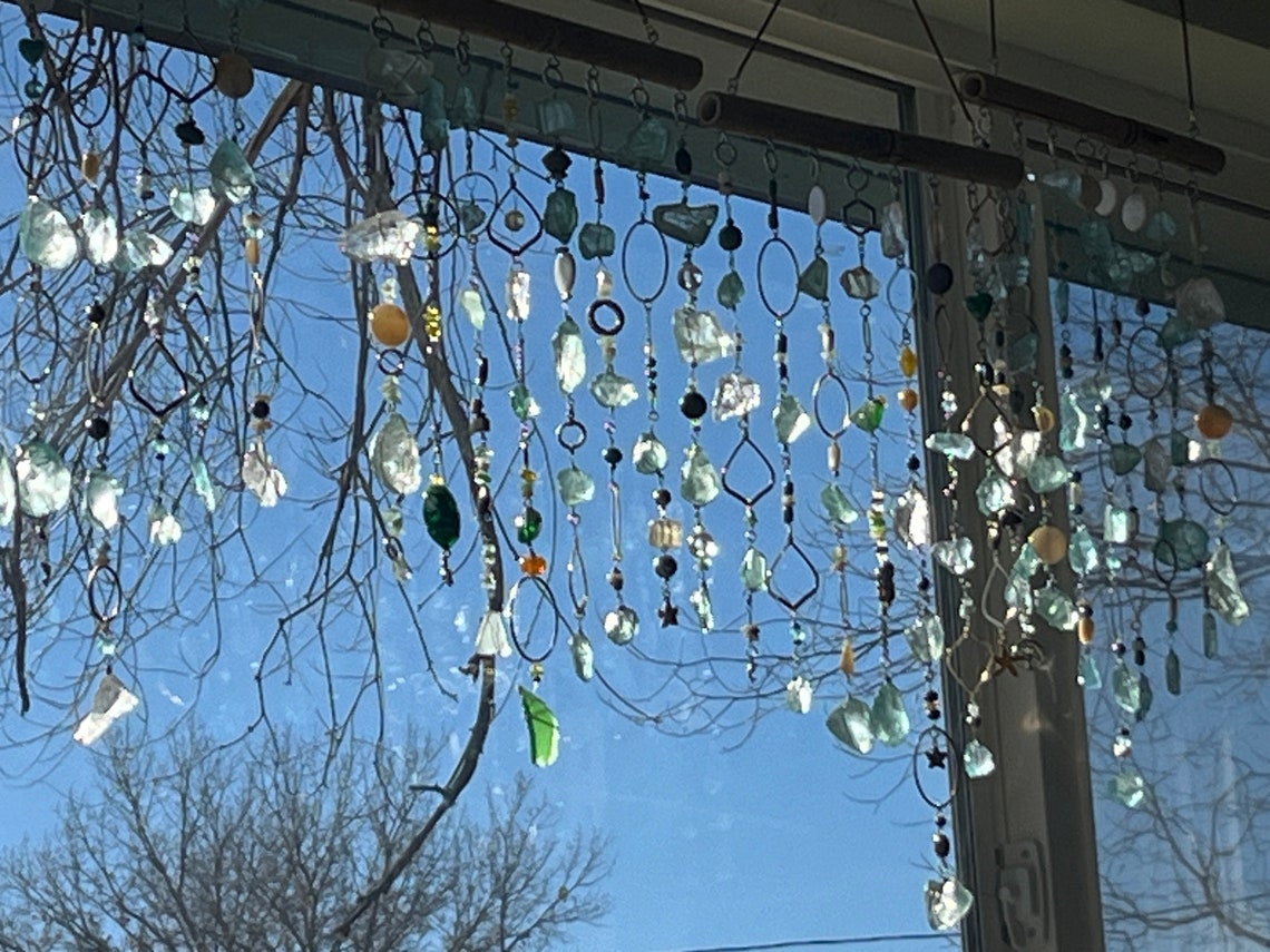 Beach Glass Window Valance Hanging W/ Ocean Theme - Etsy