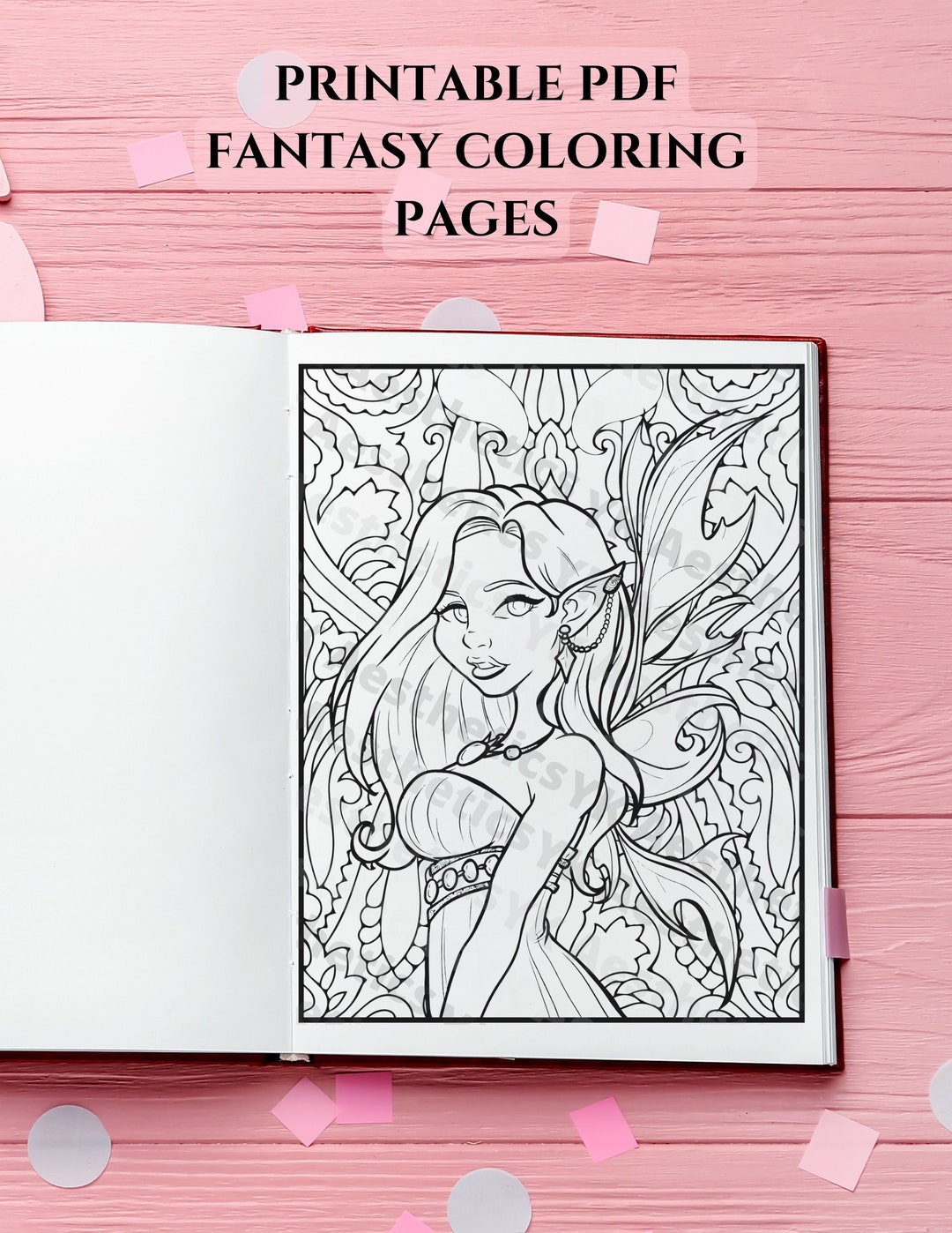 Fantasy Coloring Pages | Printable PDF File | Adult Coloring | Medieval ...