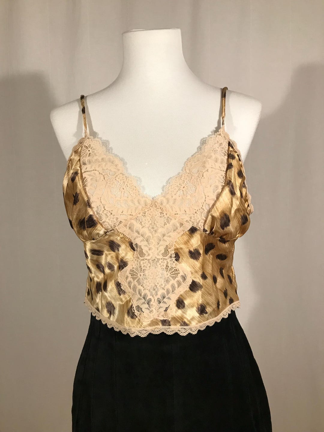 Vintage Valentino Lace Animal Print Camisole Top - Etsy