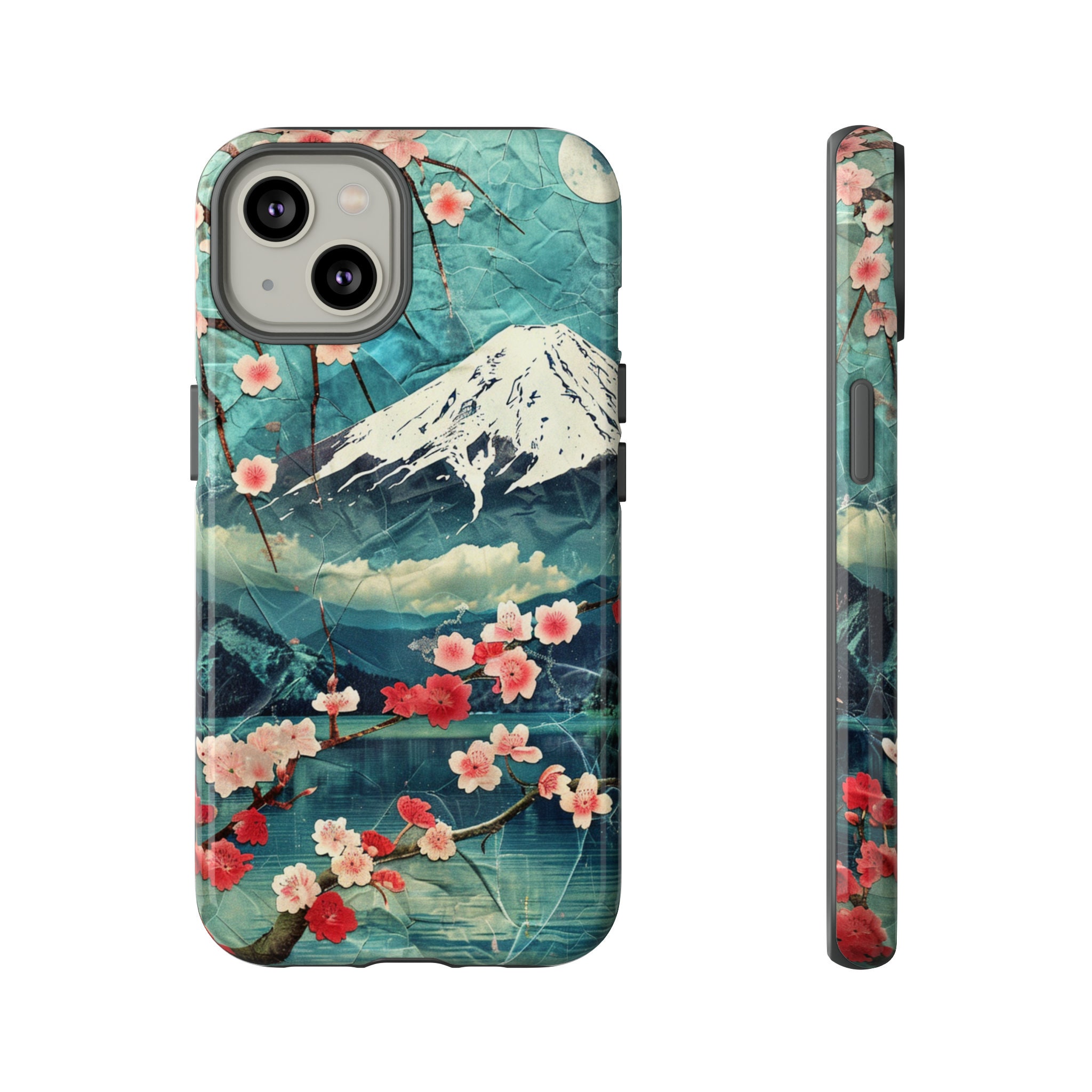 Mt Fuji Cherry Blossom Papercraft Phone Case, Mt Fuji, Japan, Mountain ...