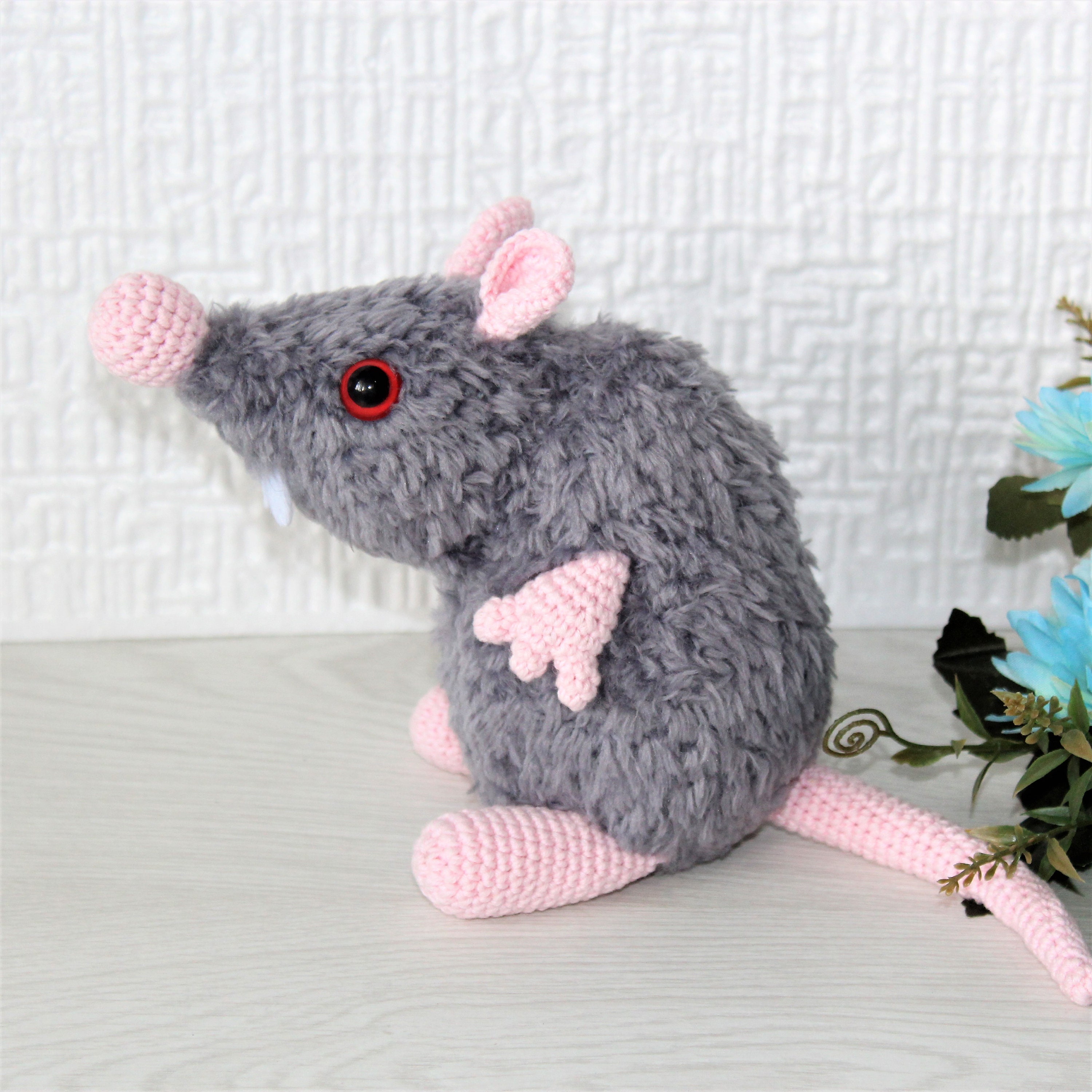 Toys Stuffed Animals & Plushies Rat Crocheted Toy Animal Mouse Handmade ...
