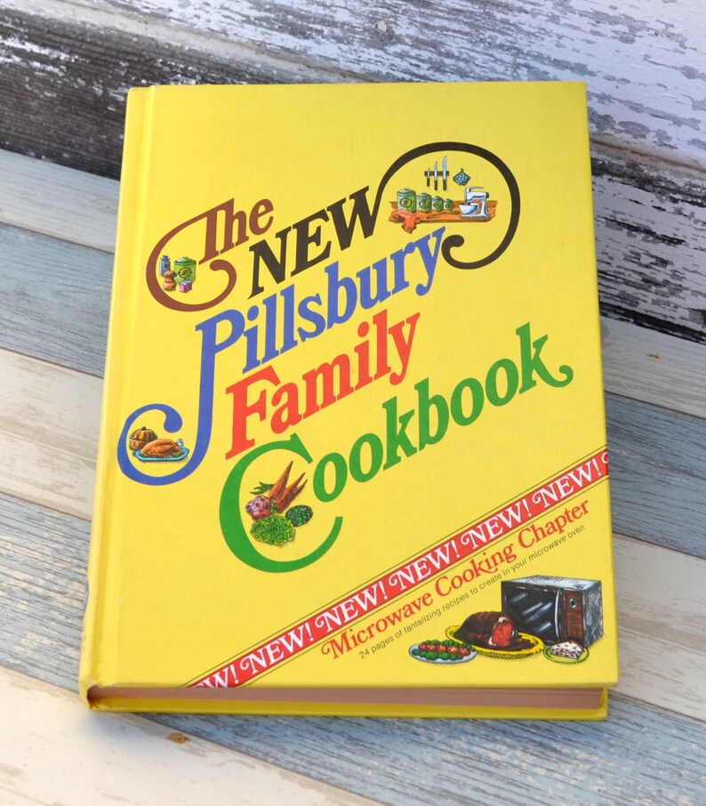 Pillsbury Yellow Family Cookbook 1975, Pillsbury Doughboy, Pillsbury ...