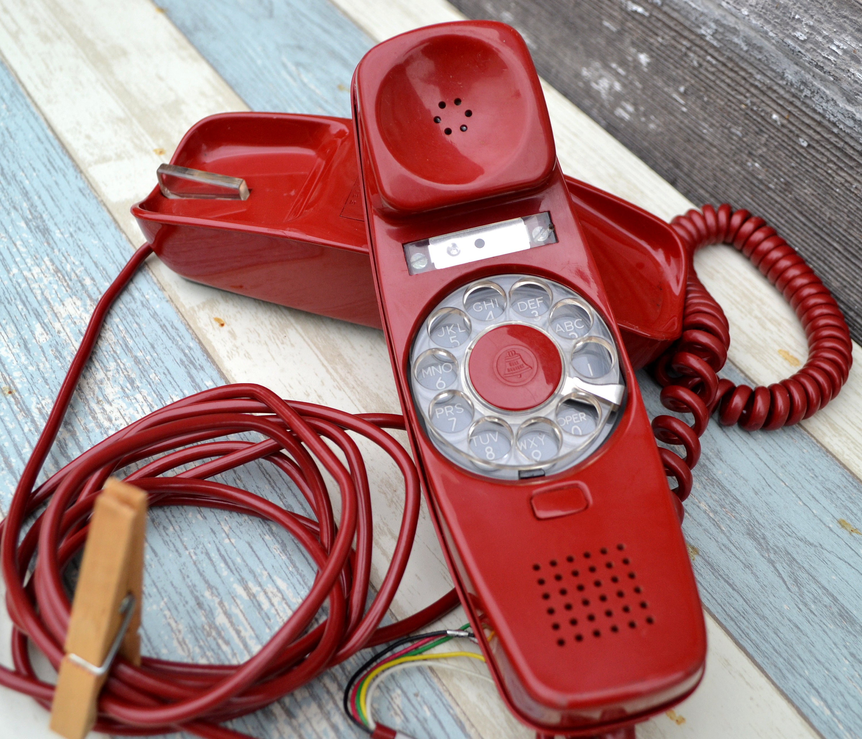 Red Hot - Hot Line - Cherry Red Trimline Rotary Dial Phone - MCM - Bell ...