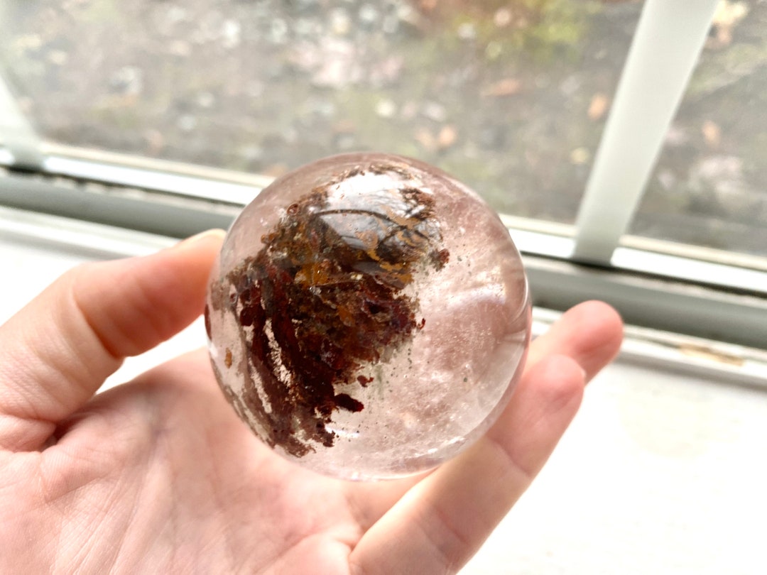 Lodolite Sphere Garden Quartz Sphere Crystal Ball 50 Mm - Etsy