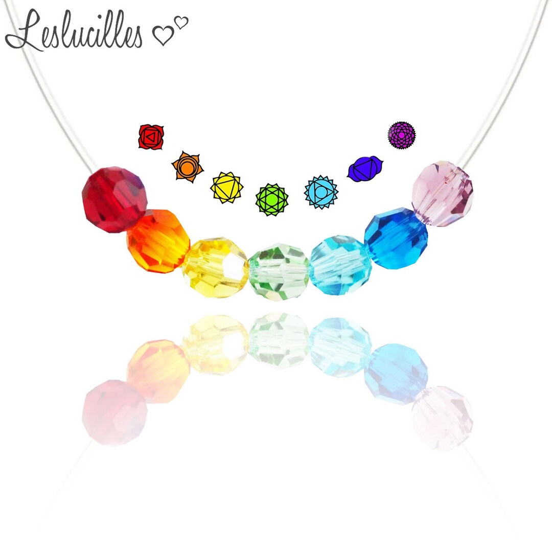 Invisible 7 Chakra Necklace - Adorned With Small Pure Crystal Beads ...