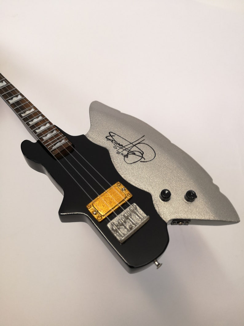 Gene Simmons Kiss Axe Bass Miniature Guitar Replica | Etsy