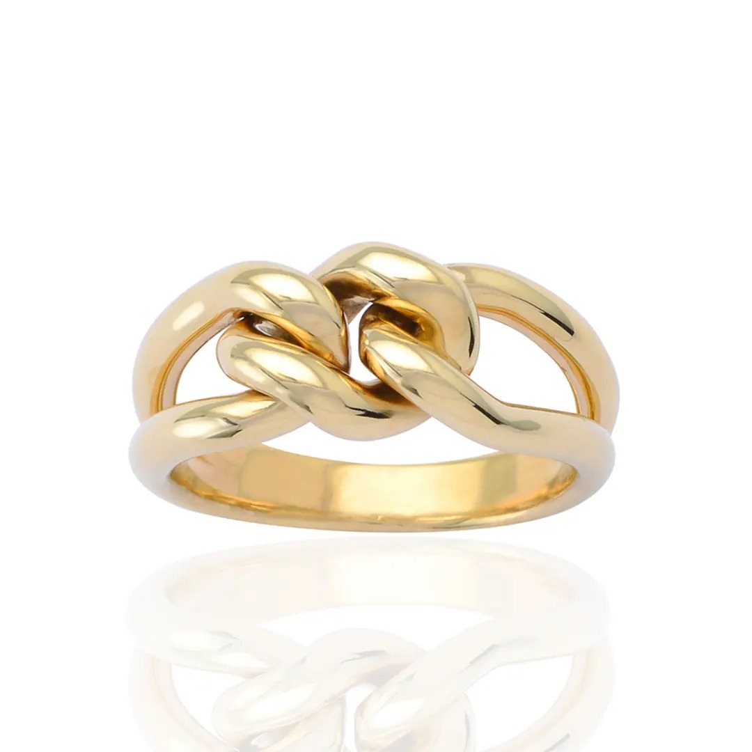 14K Gold Knot Ring - Etsy