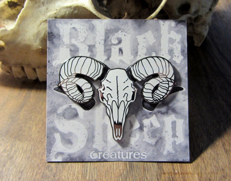Sam the Ram enamel pins set Ram skull and horns Three pins | Etsy