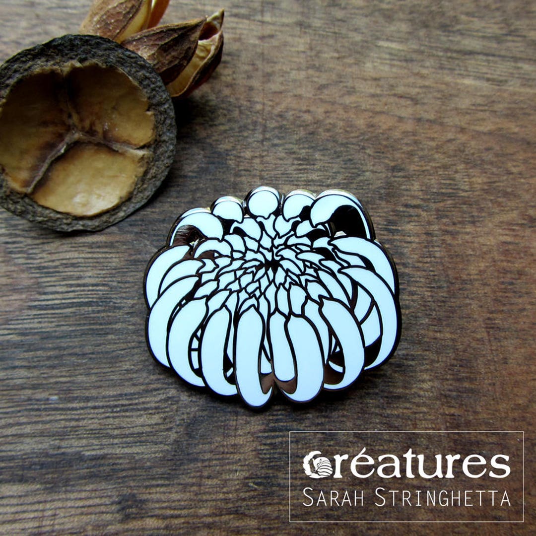 Chrys Chrysanthemum Enamel Pin Flower - Etsy