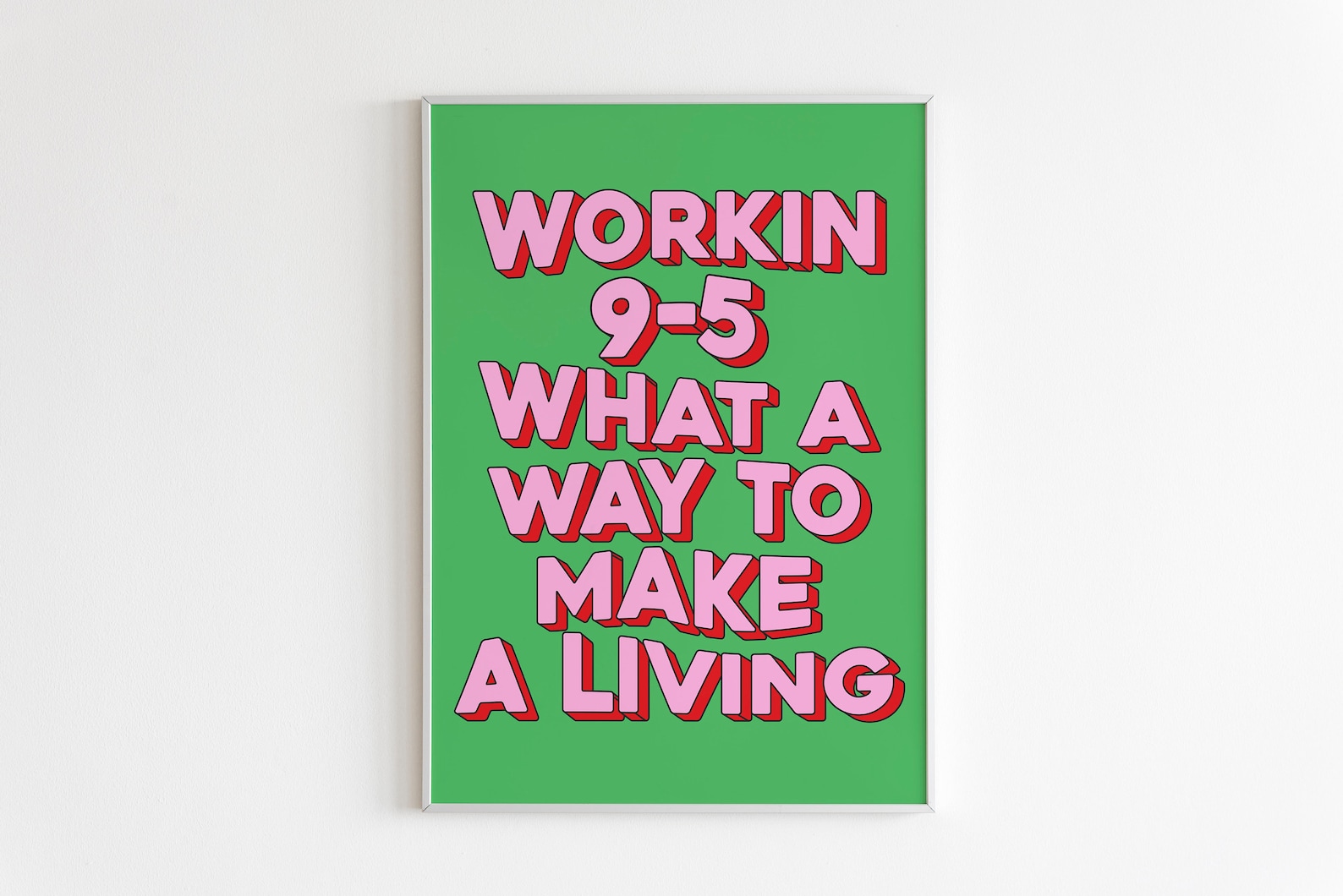 Dolly Parton Working 9-5 Lyrics Wall Print/Poster/Art | Etsy