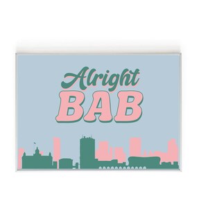 Alright Bab City Skyline Brummie/birmingham Wall Print/art Custom ...