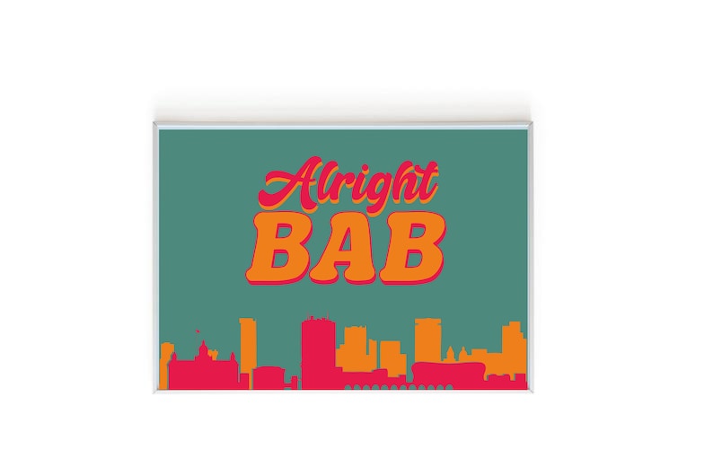 Alright Bab City Skyline Brummie/birmingham Wall Print/art | Etsy UK