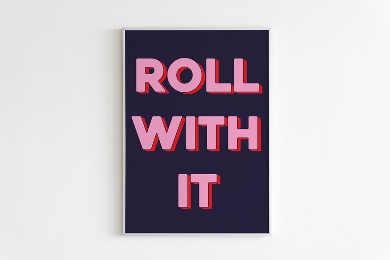 Oasis Roll With It Lyrics Wall Print/poster/art - Etsy UK