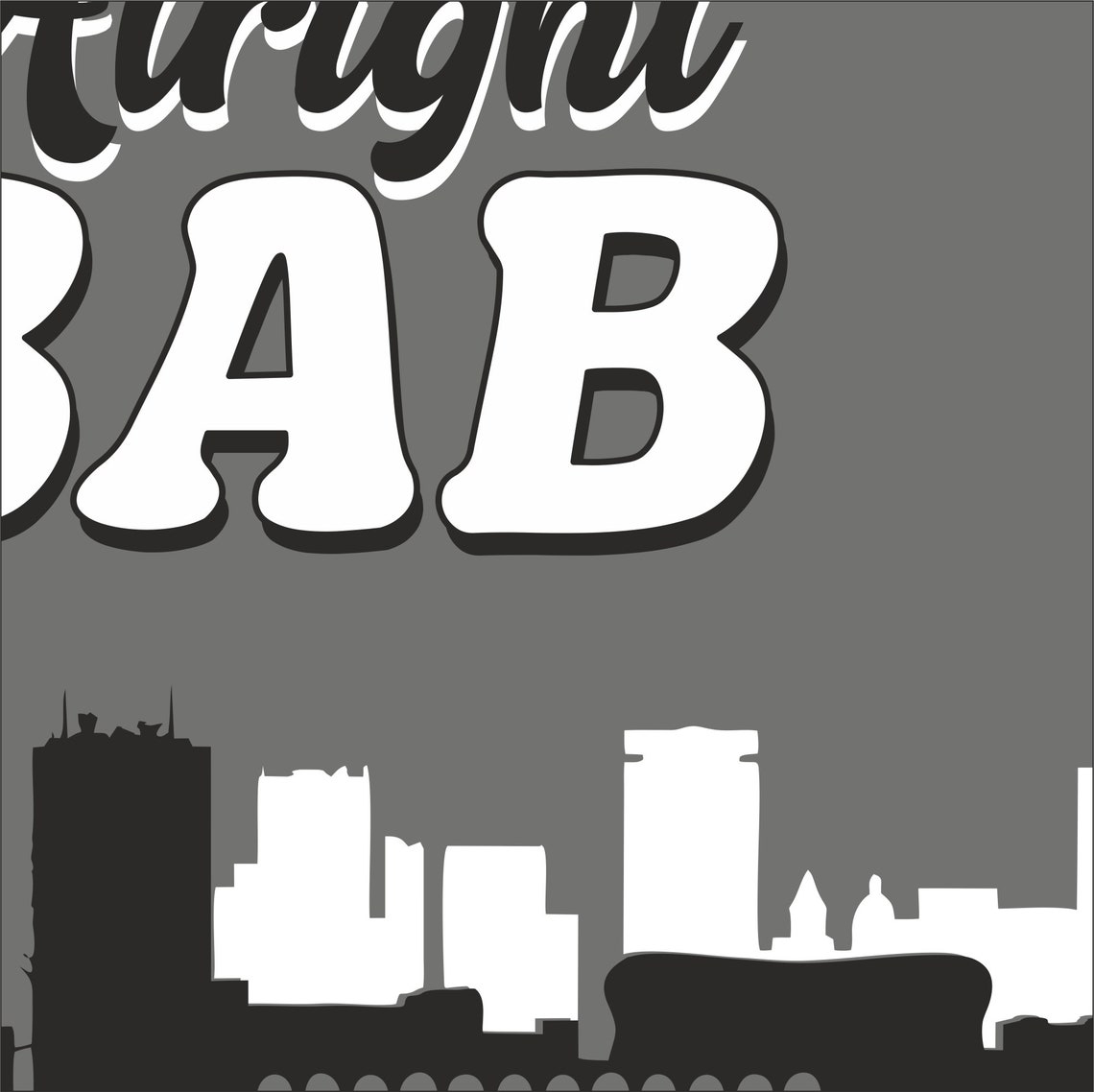 Alright Bab City Skyline Brummie/birmingham Wall Print/art Custom ...