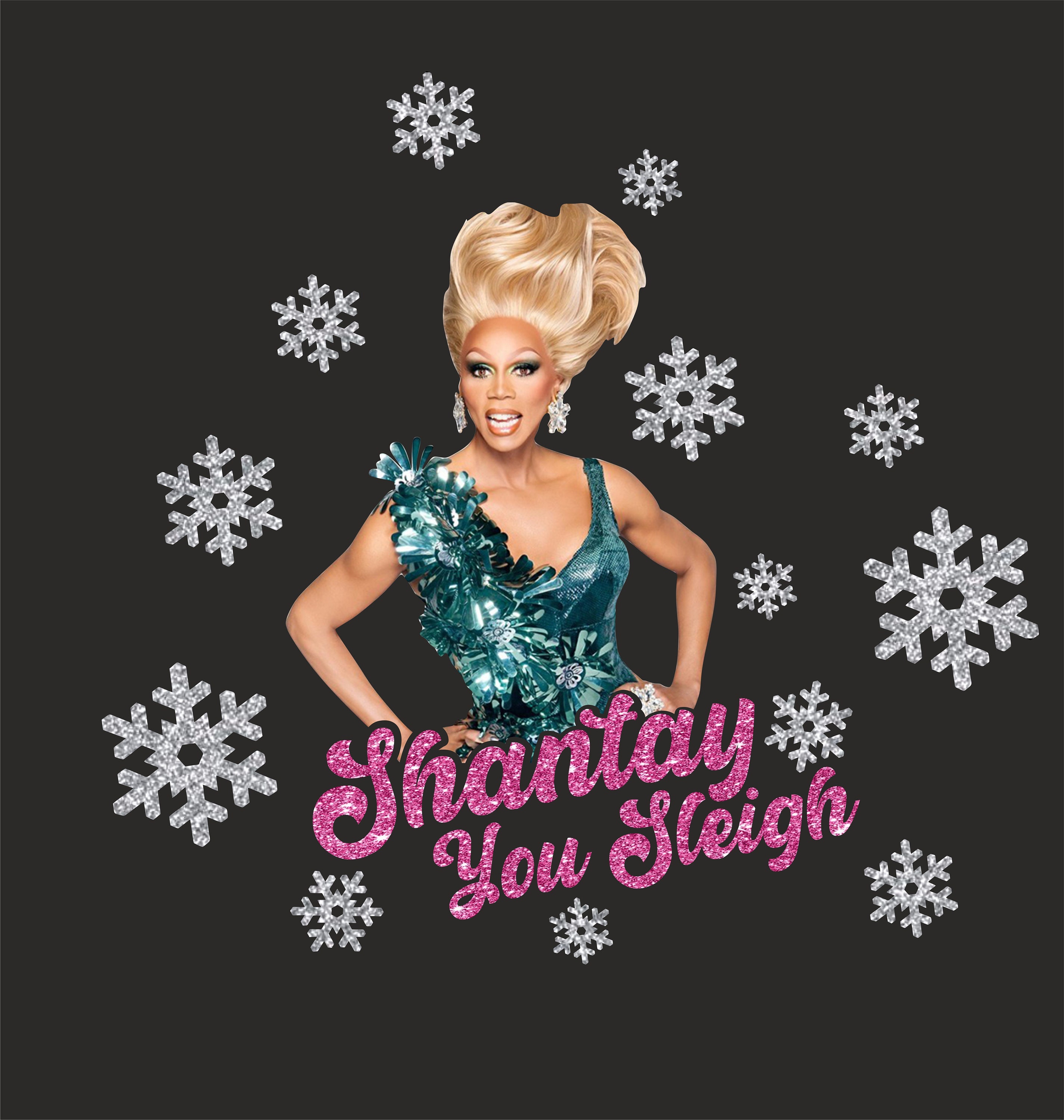 Rupaul Shantay You Sleigh Drag Queens Super Glittery | Etsy UK