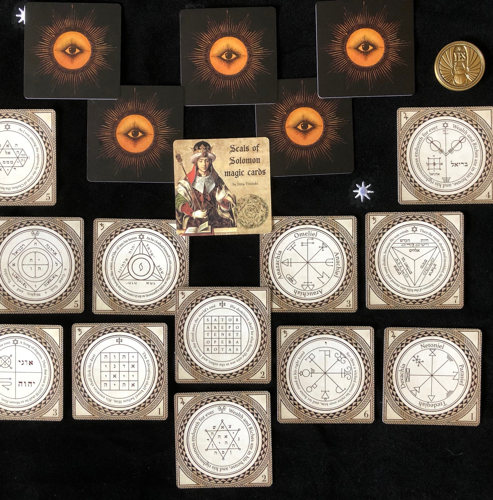 Seals of Solomon Magic Cards Talismans of King Solomon Key - Etsy