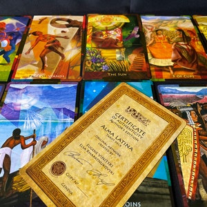 Tarot Alma Latina Hand-drawn Deck for Cards Reading Inspired by Ancient ...