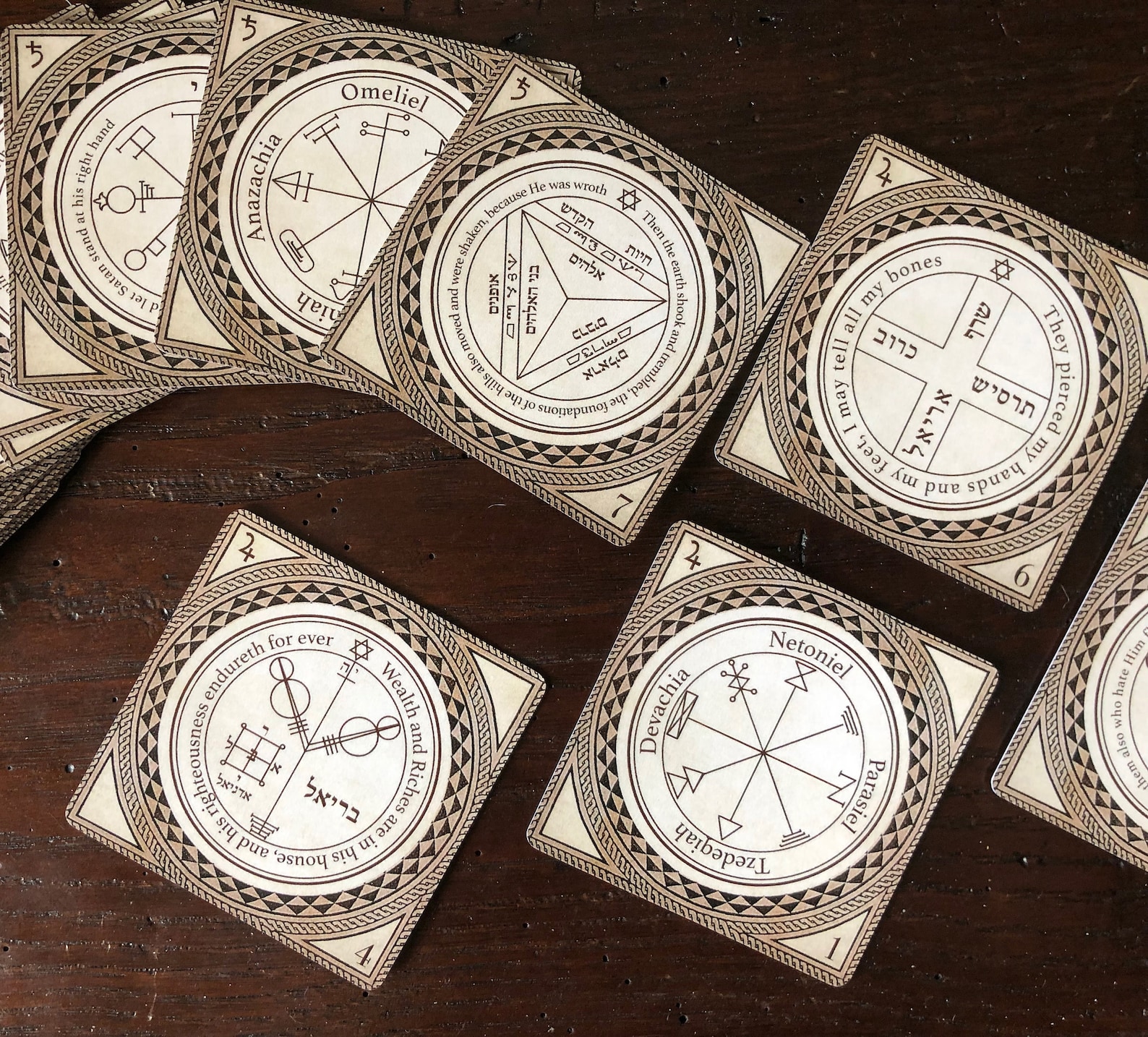 Seals of Solomon Magic Cards Talismans of King Solomon Key | Etsy