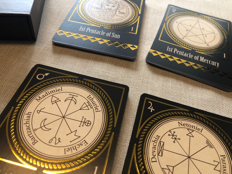 Seals of Solomon Magic Cards, Golden Edition, Talismans of King Solomon ...