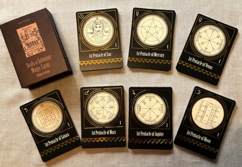 Seals of Solomon Magic Cards Golden Edition Talismans of - Etsy
