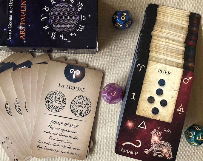 Geomantic Cards, Astro Geomantic Oracle, Magic Divination Cards With ...