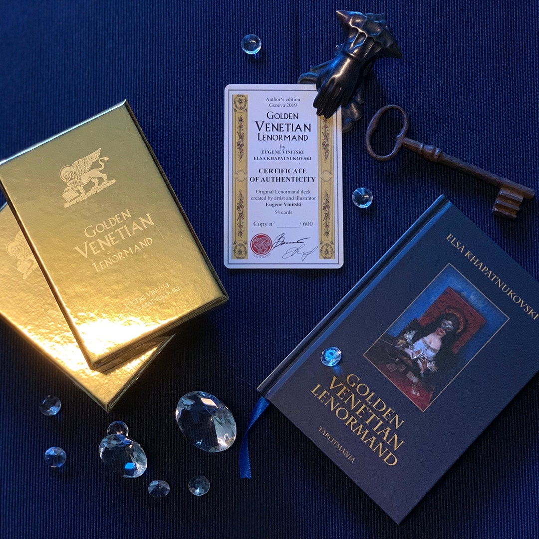 Golden Venetian Lenormand Oracle Divination Cards, Unique Illustrated ...