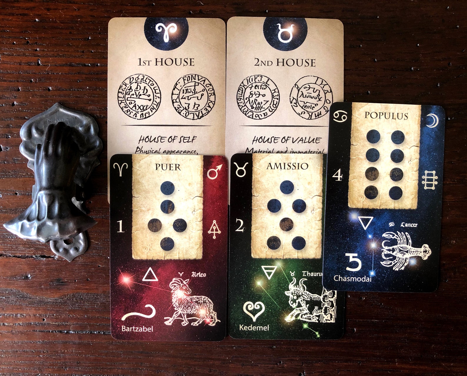 Geomantic Cards, Astro Geomantic Oracle, Magic Divination Cards With ...