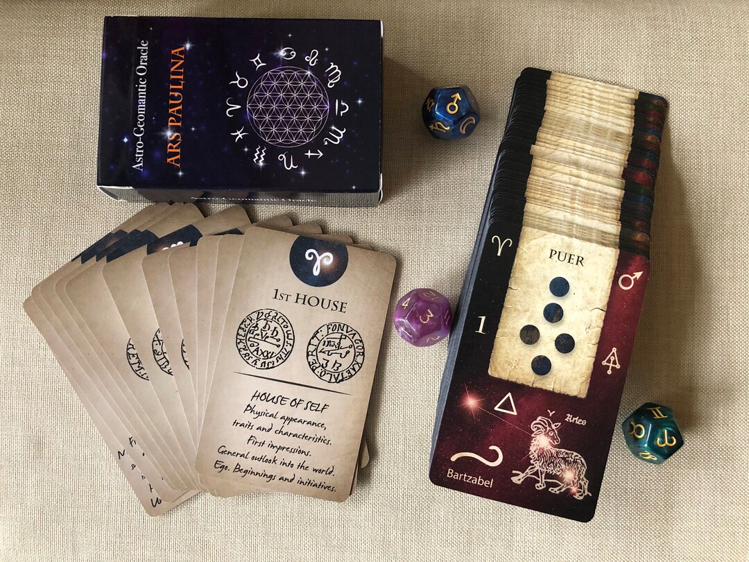 Geomantic Cards Astro Geomantic Oracle Magic Divination - Etsy