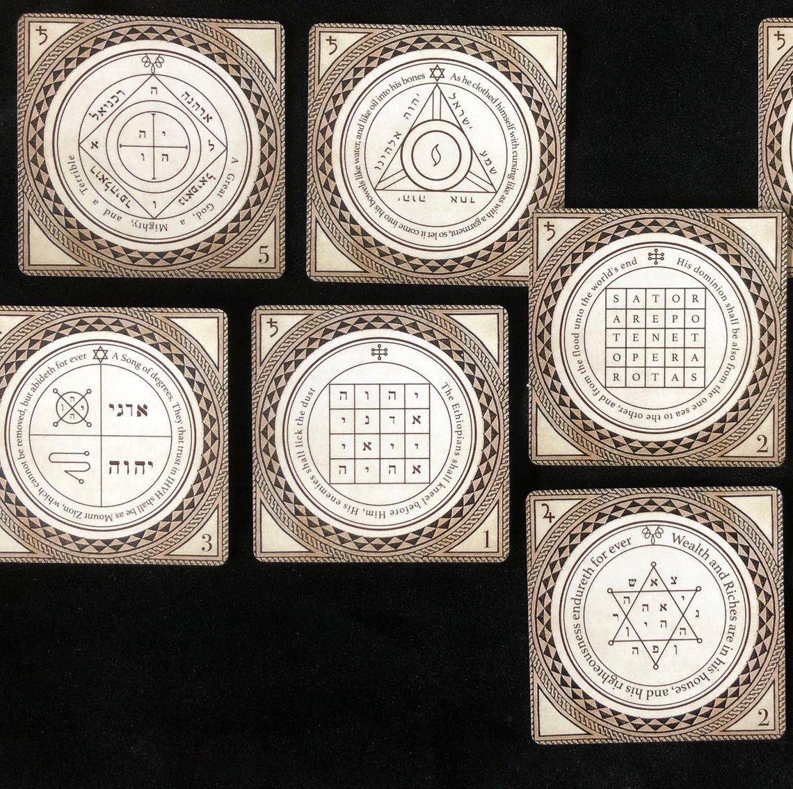Seals of Solomon Magic Cards Talismans of King Solomon Key | Etsy