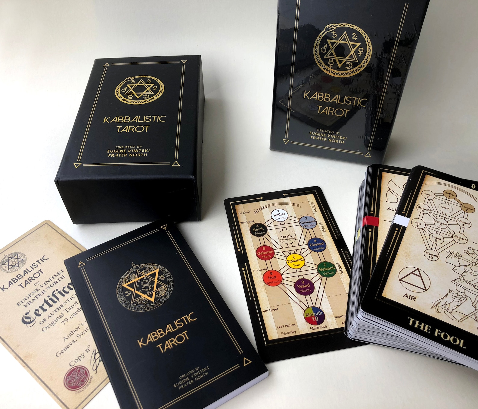 Kabbalistic Tarot Deck, Divination Cards, Unique Illustrated Occult ...