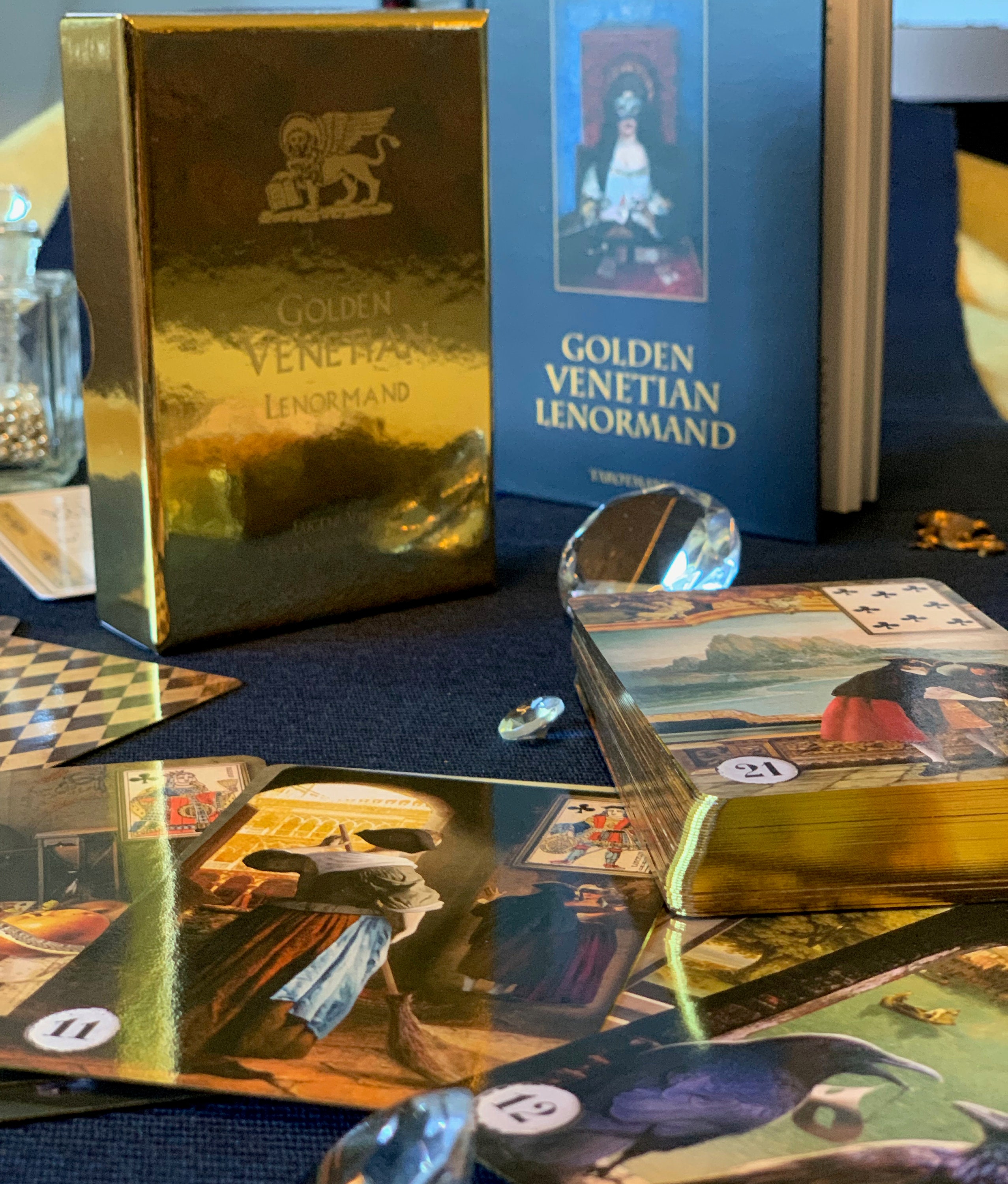 Golden Venetian Lenormand Oracle Divination Cards Unique | Etsy