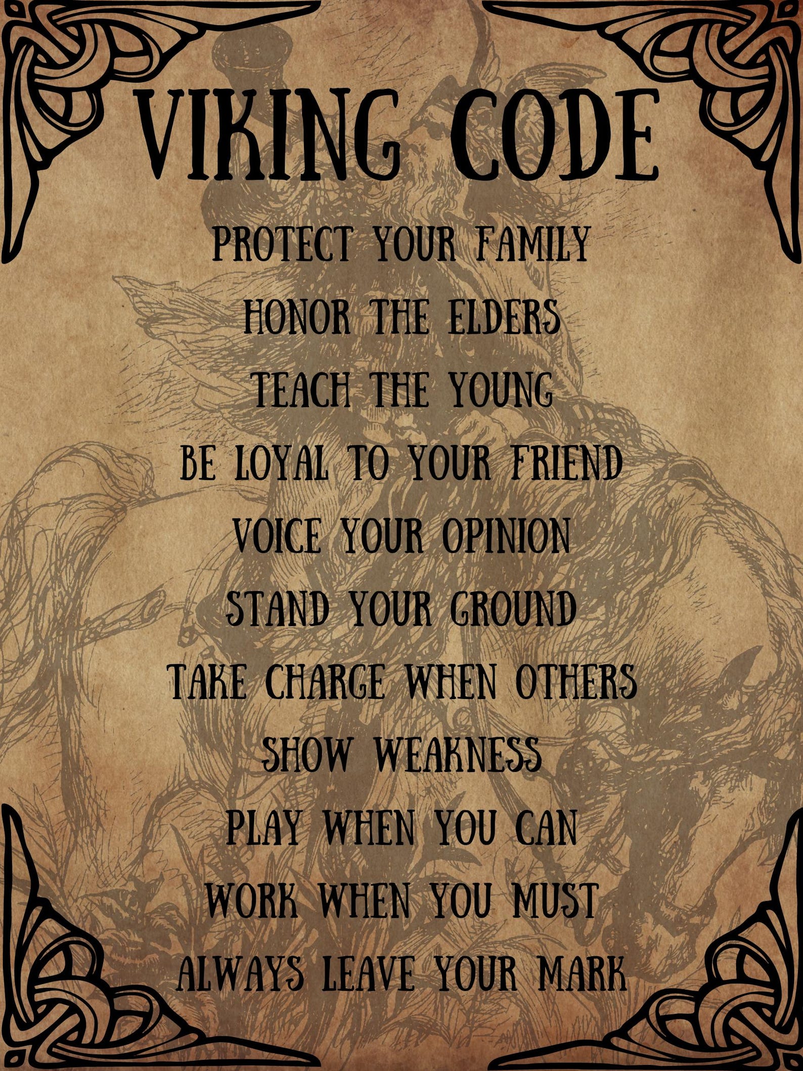 Viking Code & Creed - Etsy