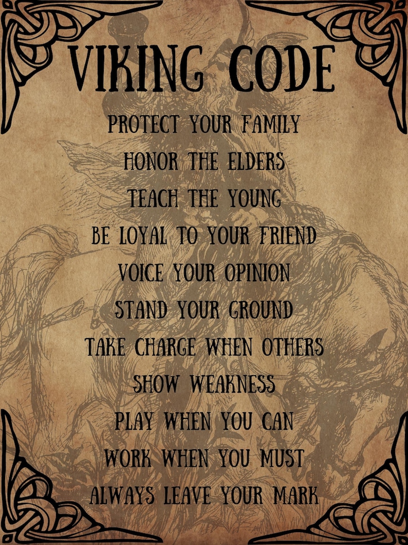 Viking Code & Creed - Etsy