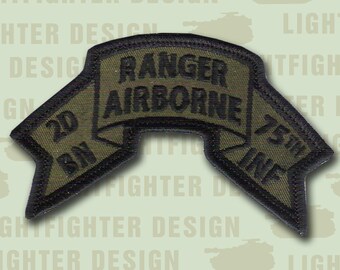 2nd Ranger Battalion Scroll 3 7/8 X 2 Merrowed - Etsy