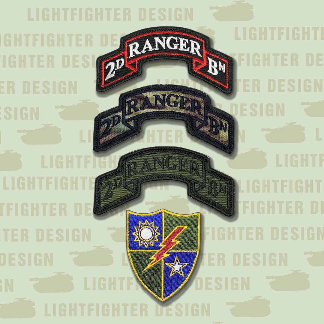 Modern US 2nd Ranger Battalion Scroll Grouping 4 Patches - Etsy