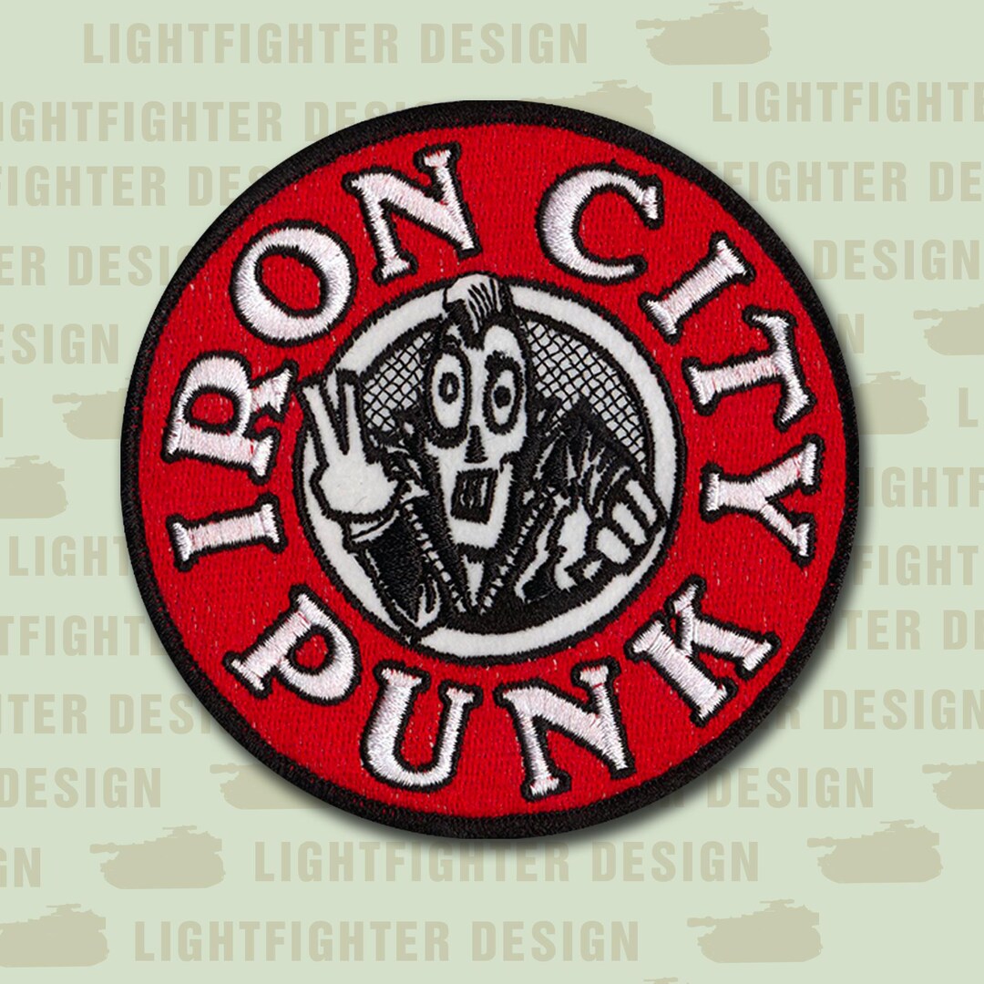 Pittsburgh Punk Rock Embroidered Patch - Wax Back - Merrowed Edge - 4 ...