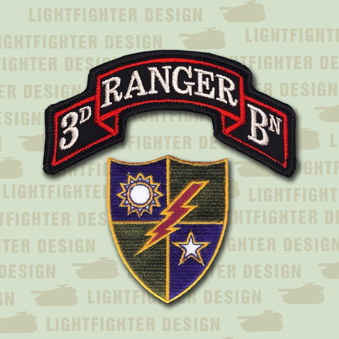 Modern Dress US 3rd Ranger Battalion Scroll 3 7/8" X 2" Merrowed Edge ...