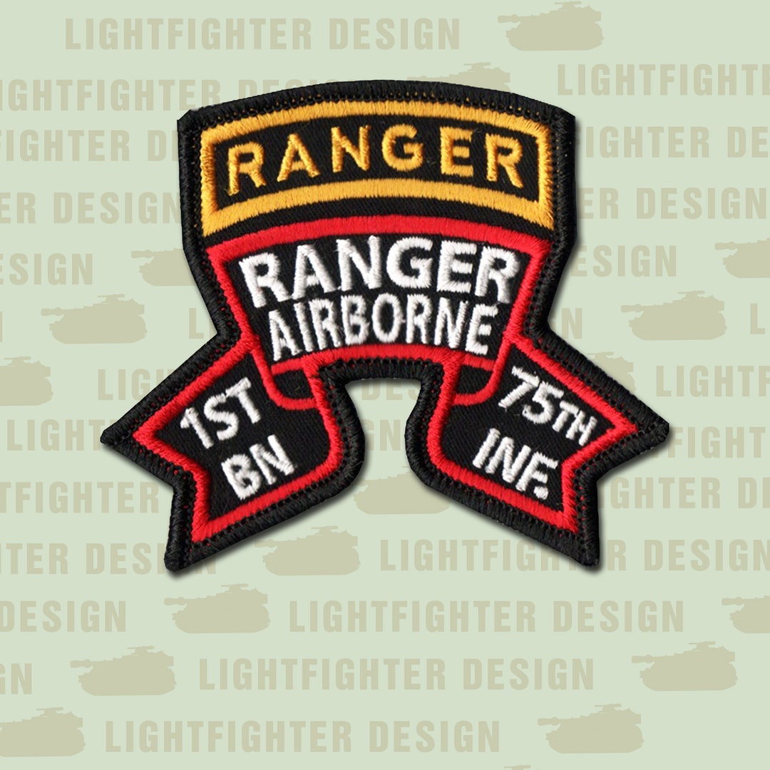 Dress Old School US 1st Ranger Battalion Scroll With RANGER Tab - 3 3/4 ...