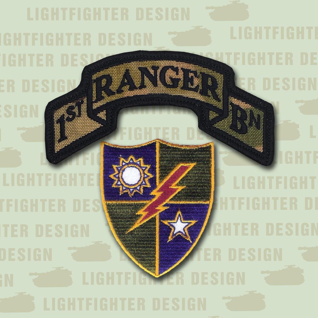 Modern US Multicam 1st Ranger Battalion Scroll With 2 1/2 75th Infantry ...