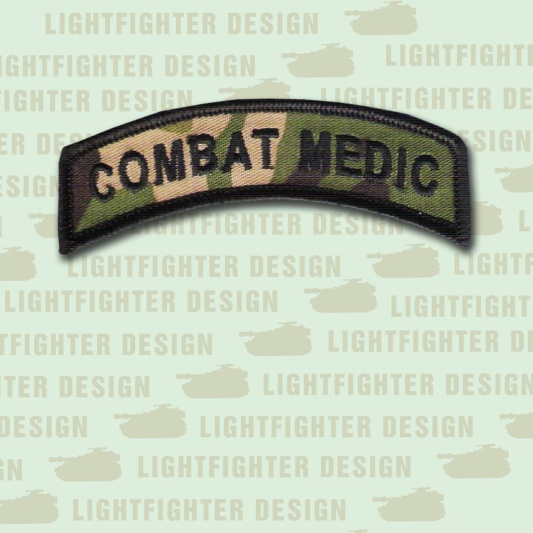 Combat Medic Tab (MULTICAM) 3 1/2" X 1" Merrowed Edge With Hook & Loop ...