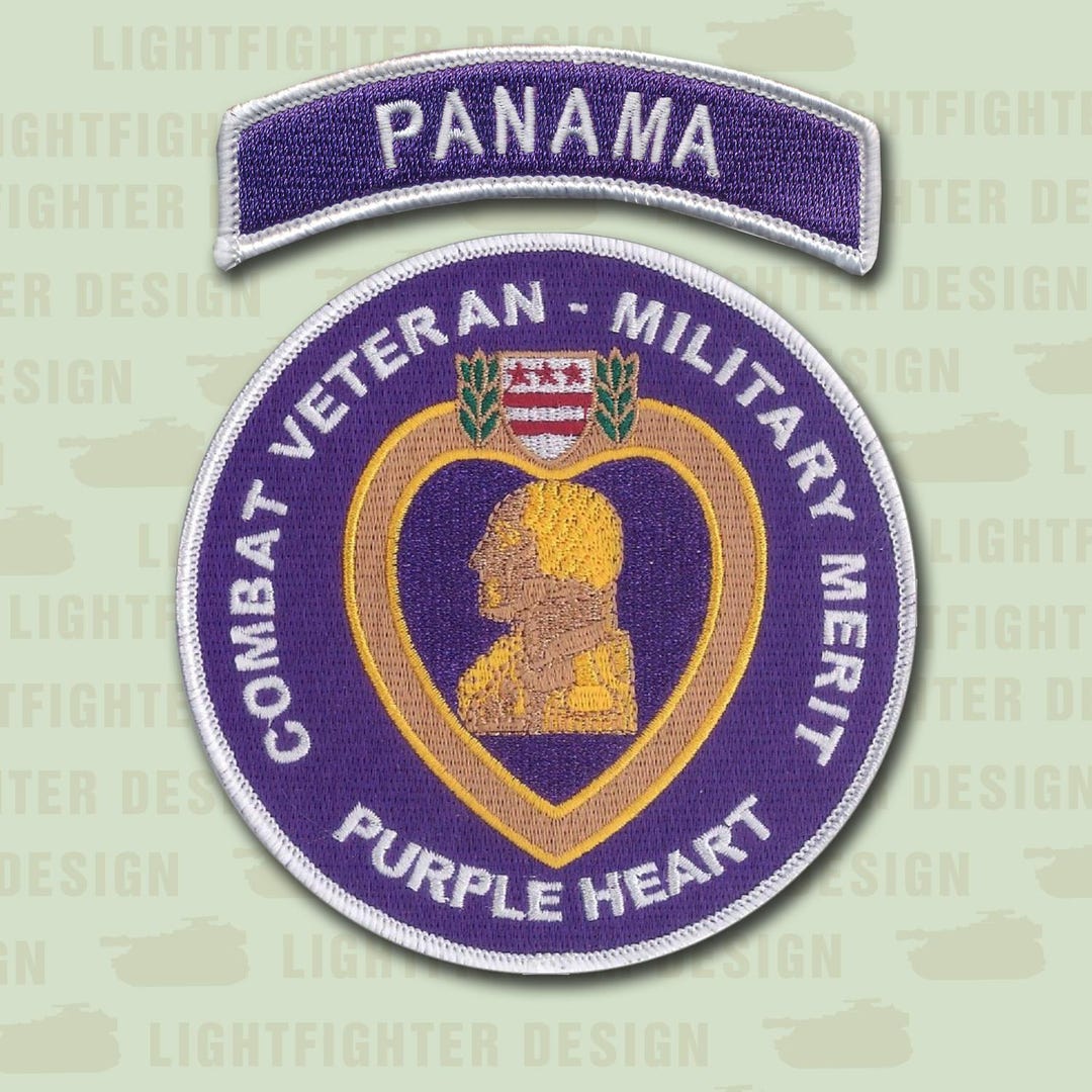 Purple Heart Patch With PANAMA TAB 4 1/2 Operation Just Cause Patch ...