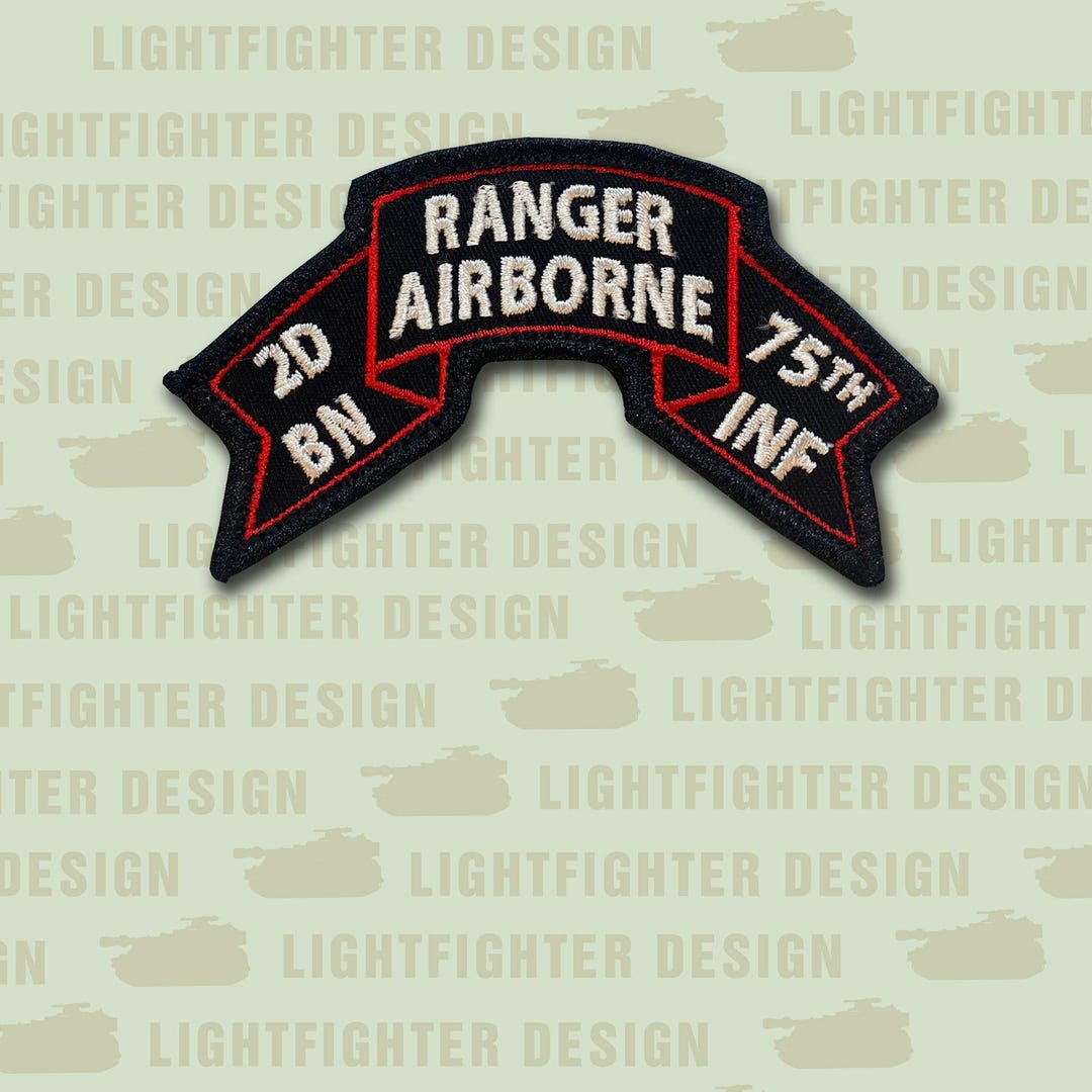 Dress Old School US 2nd Ranger BN Scroll 4 X 2 3/8 Merrowed Edge, Hook ...