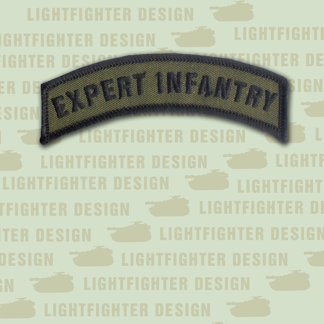 Expert Infantry Tab OD With Hook and Loop Backing 3 1/2 X 1 US Army ...