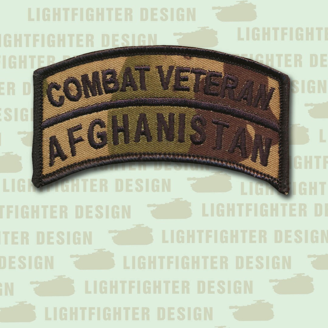 AFGHANISTAN (multicam) "combat Veteran" Tab - 3 1/2" X 2" Merrowed Edge ...