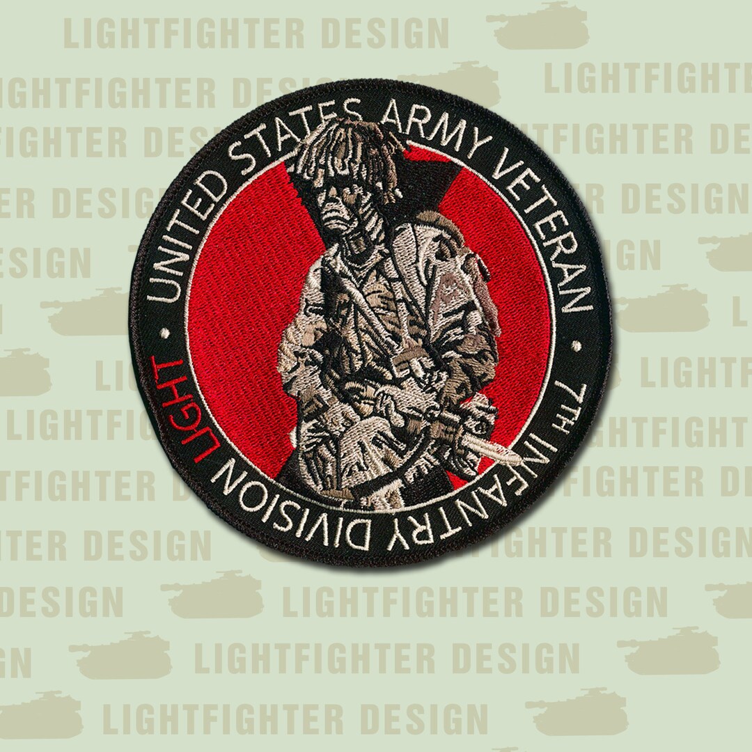 7th Infantry Division - Lightfighter - 5" Kneeling Lightfighter Patch ...