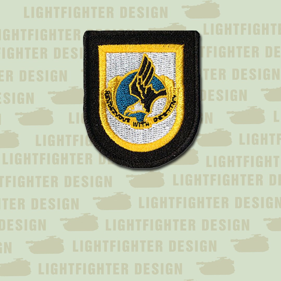 101st Airborne Division Embroidered Flash With DUI - Wax Backed ...