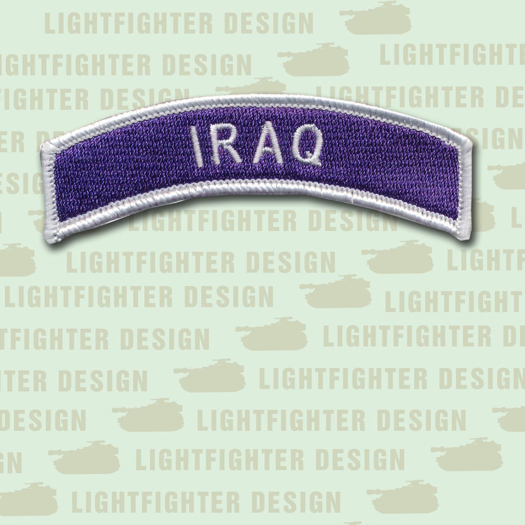 Purple Heart Wounded Tab IRAQ 3 1/2 X 1 Operation Iraqi Freedom Iraq ...