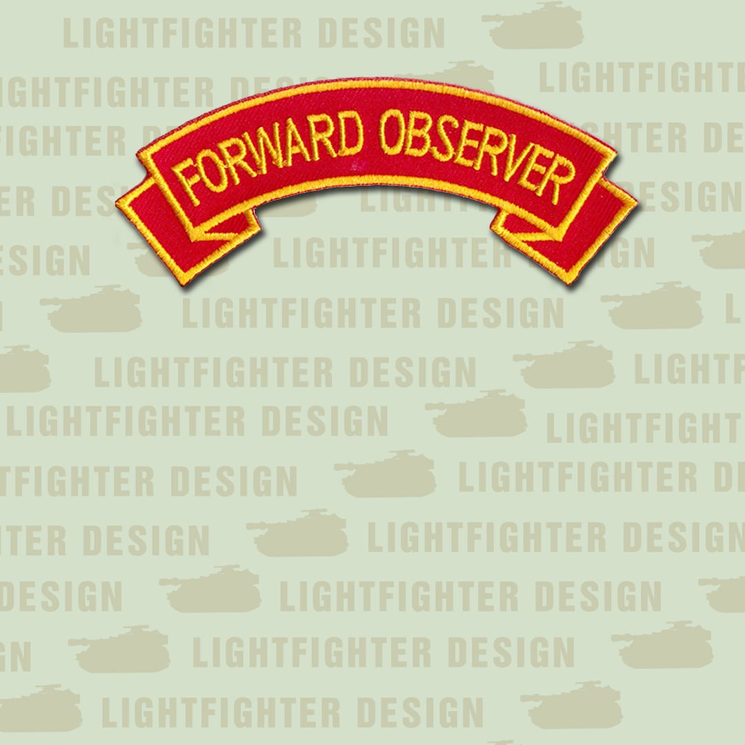 USMC Forward Observer Embroidered Scroll 4 X 1 1/16 Non-merrowed Scroll ...