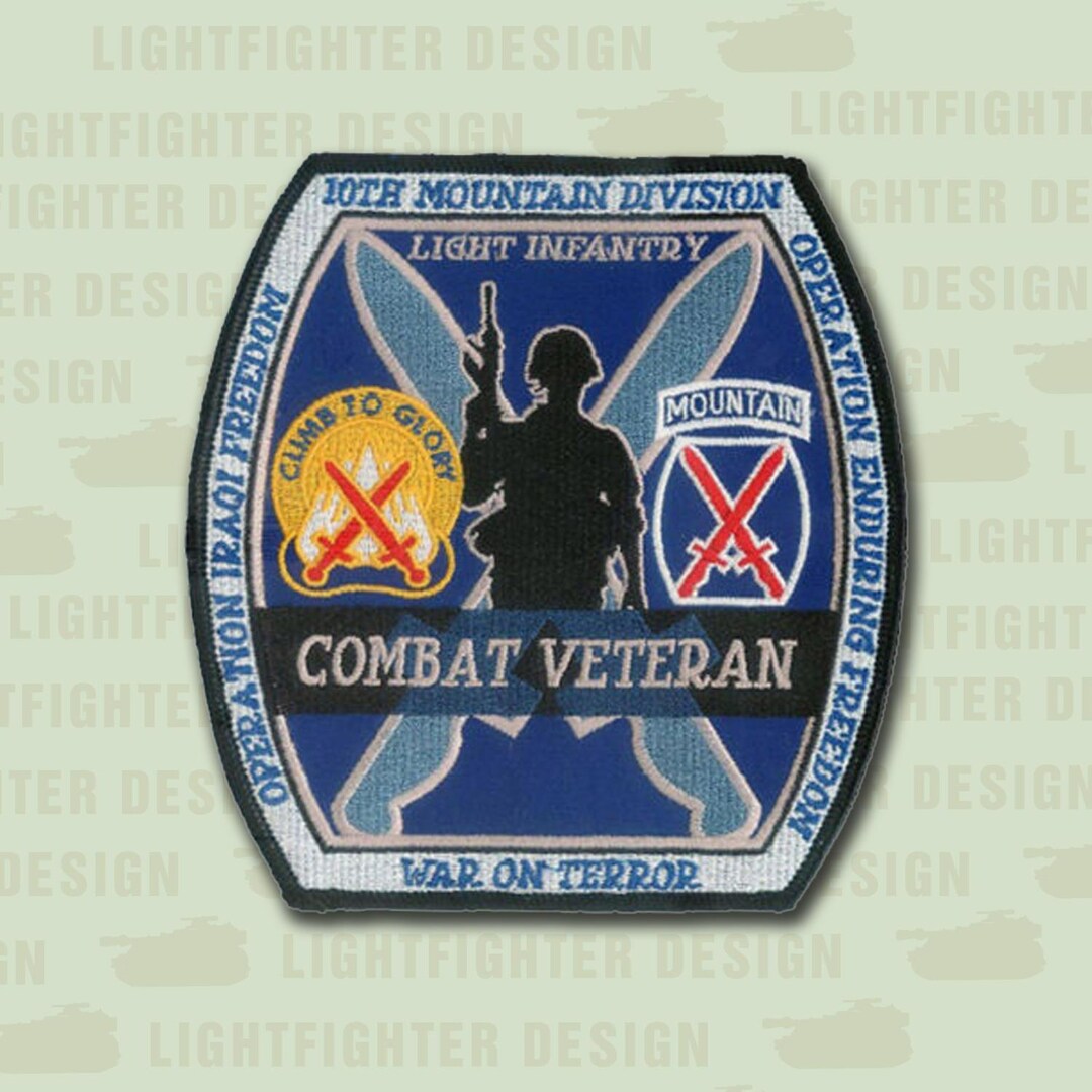 10th Infantry Division mountain Patch war on Terror Iraq Afghanistan ...
