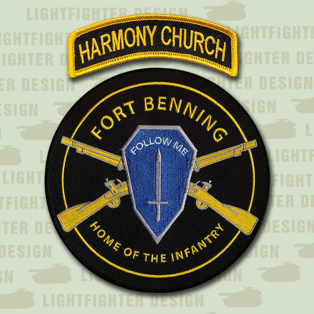 HARMONY CHURCH Infantry Embroidered Tab - US Infantry - (11 B) Fort ...